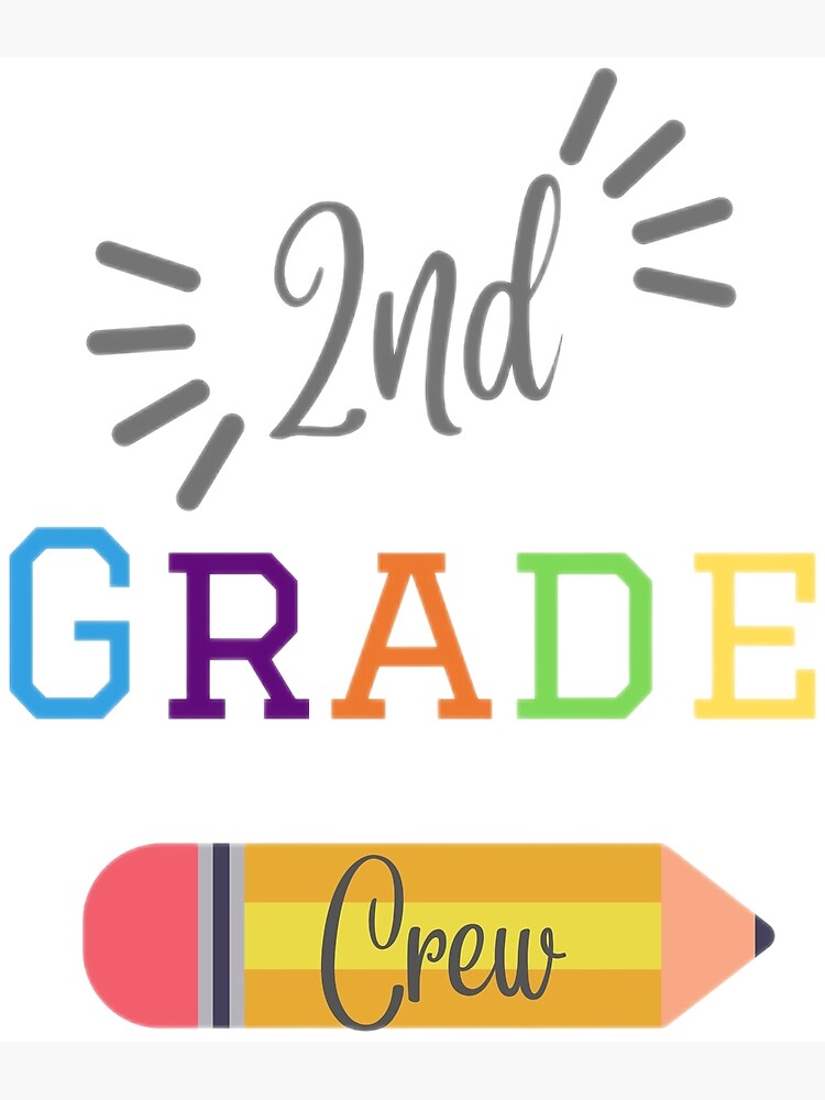 "2nd Grade crew " Poster for Sale by ColorsCrafts | Redbubble