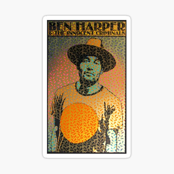 "Ben Harper - floral pattern music poster, for the legendary ...