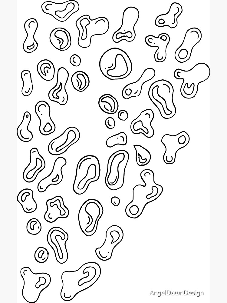 "Liquid Mercury blobs line drawing molten metal " Poster for Sale by ...