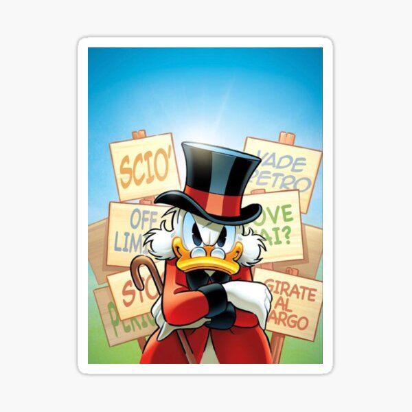 "Scrooge McDuck" Sticker for Sale by GEK-NERD | Redbubble
