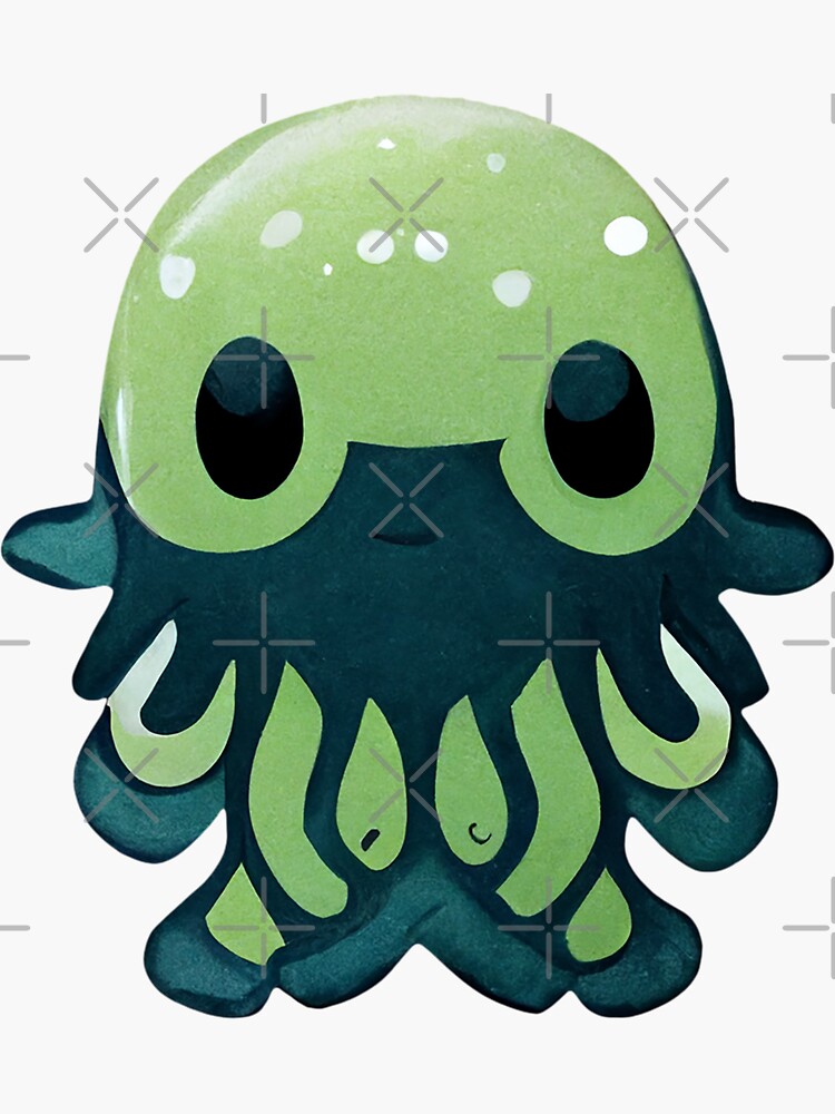"Cute cthulhu" Sticker for Sale by qmedda | Redbubble