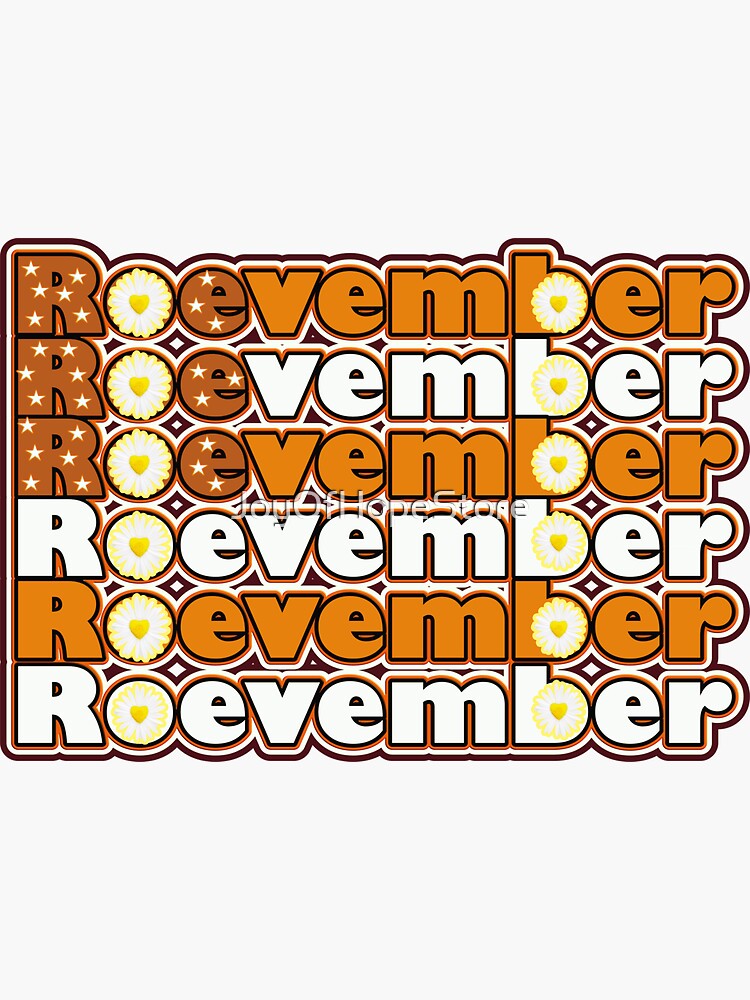 "Roevember Vintage Colors Flower Power design" Sticker for Sale by ...