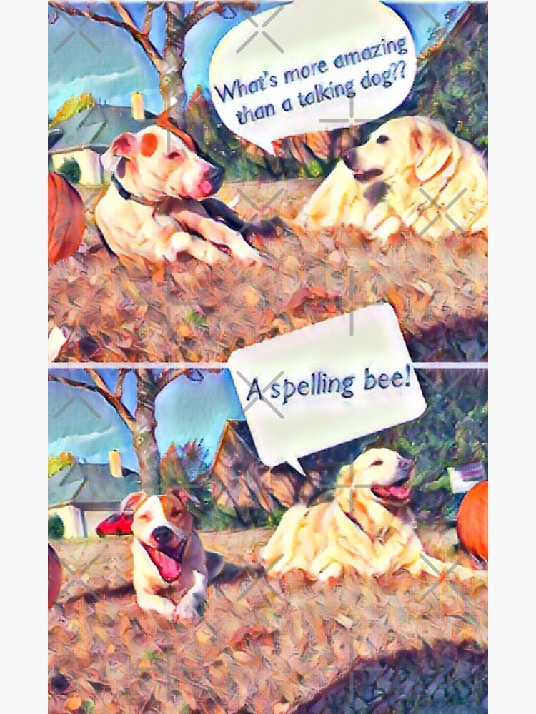 "Talking Dogs" Sticker for Sale by sylbealvaguez | Redbubble
