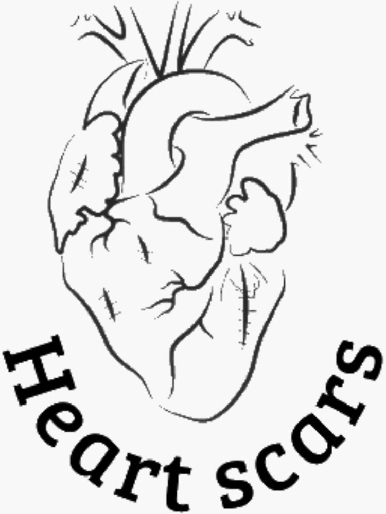 "Heart scars" Sticker for Sale by Arhte | Redbubble