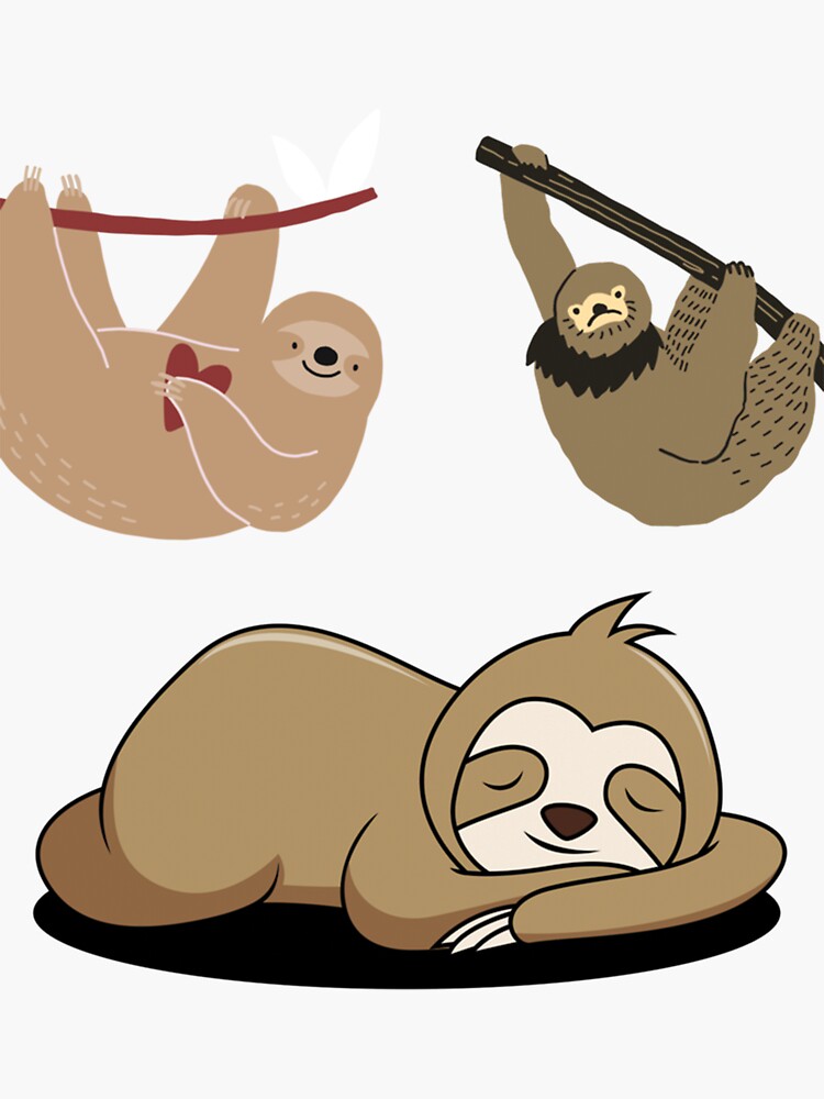 "Sloth Stack" Sticker for Sale by Art-IsArt | Redbubble