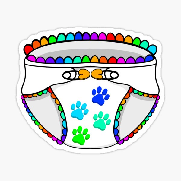 "Rainbow Diaper" Sticker for Sale by MileHighMommyCo | Redbubble