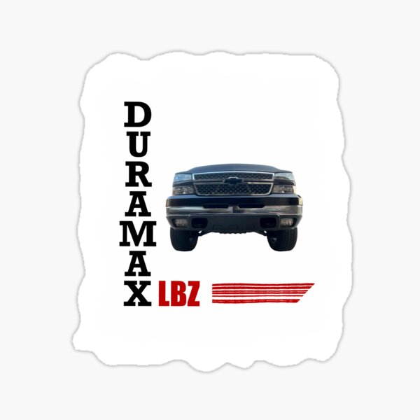 "Duramax LBZ Truck black and white with red " Sticker for Sale by ...