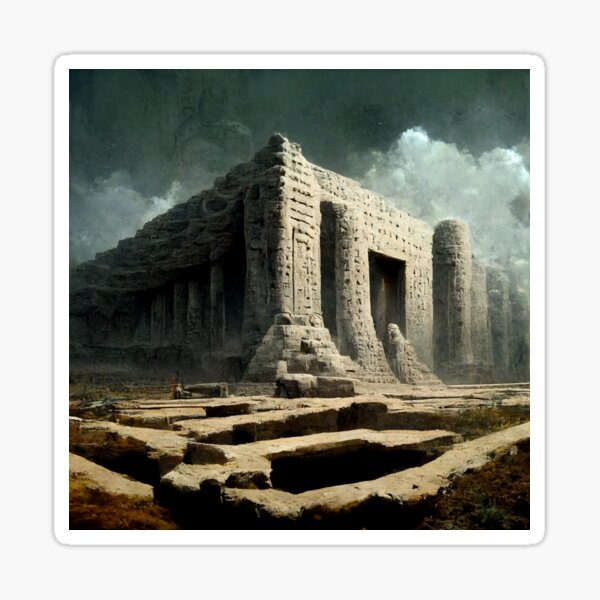 "THE SUMERIAN TEMPLE" Sticker for Sale by LuxArteStudio | Redbubble