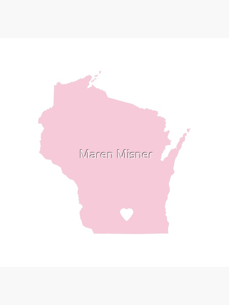 "Wisconsin Love in Pink" Poster for Sale by Maren Misner | Redbubble