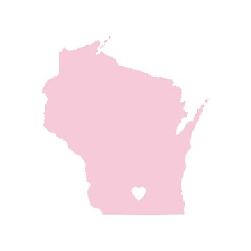 "Wisconsin Love in Pink" Poster for Sale by Maren Misner | Redbubble