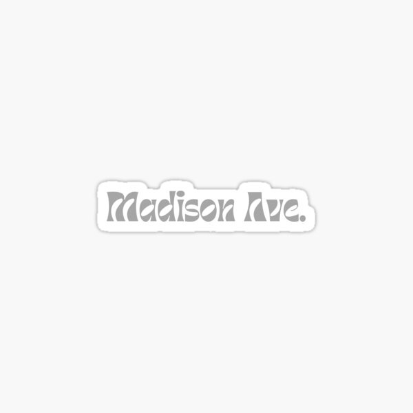 "Madison Ave. Grey University of Scranton Street Stickers " Sticker for ...