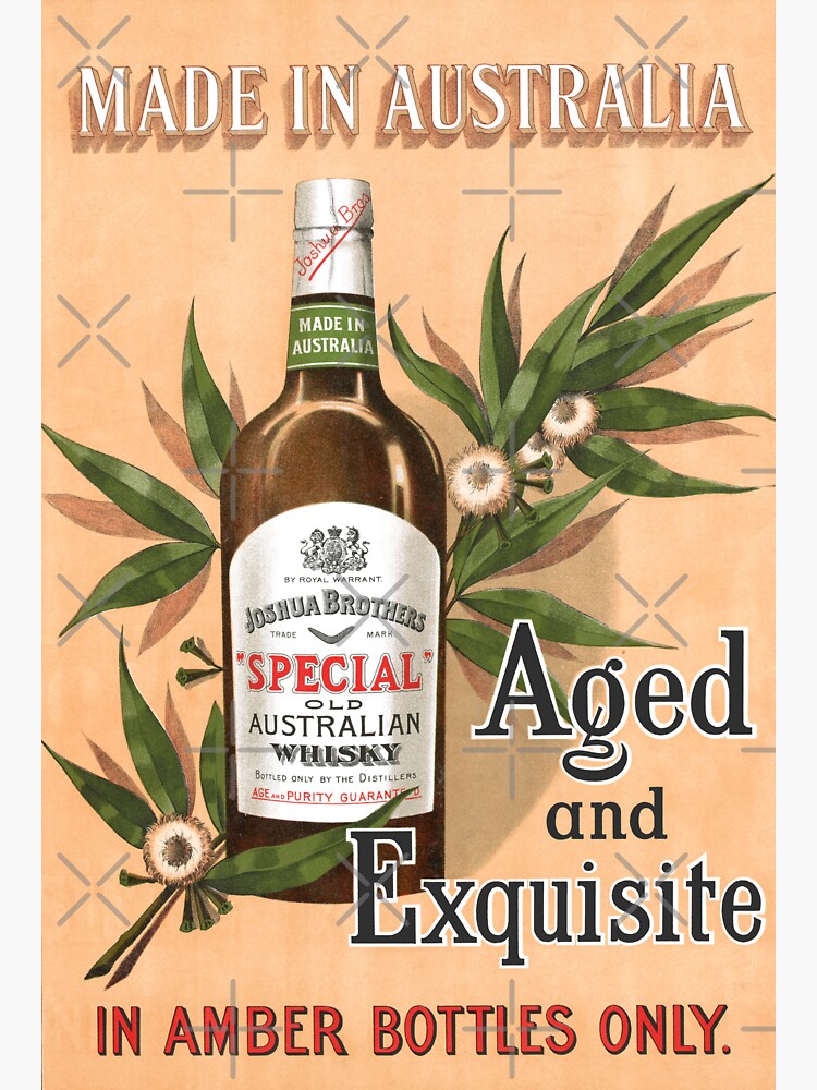 "Australian Whisky Vintage Advertising Poster" Sticker for Sale by ...
