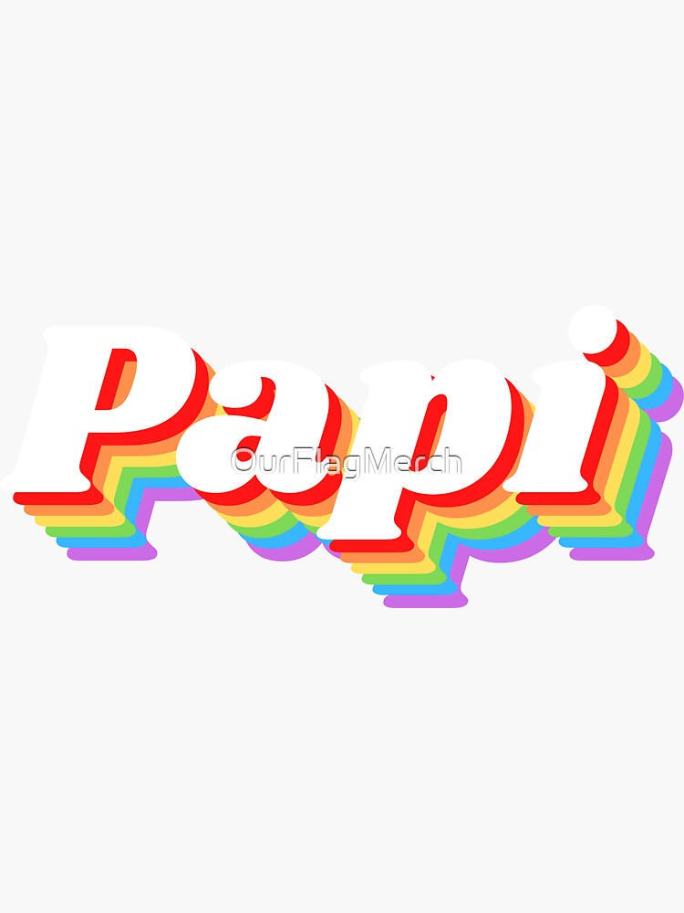 "Papi Rainbow" Sticker for Sale by OurFlagMerch | Redbubble