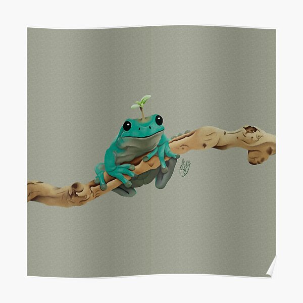 "Sprout Frog" Poster for Sale by Amy-Rose-Art | Redbubble