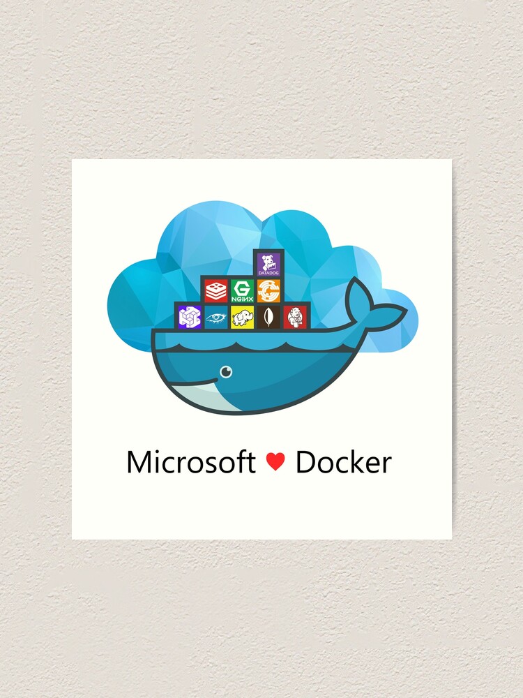 "Docker + Microsoft Azure" Art Print for Sale by memeshe | Redbubble