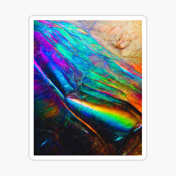"Sheets of Iridescence X" Sticker for Sale by CoffeeandHope | Redbubble