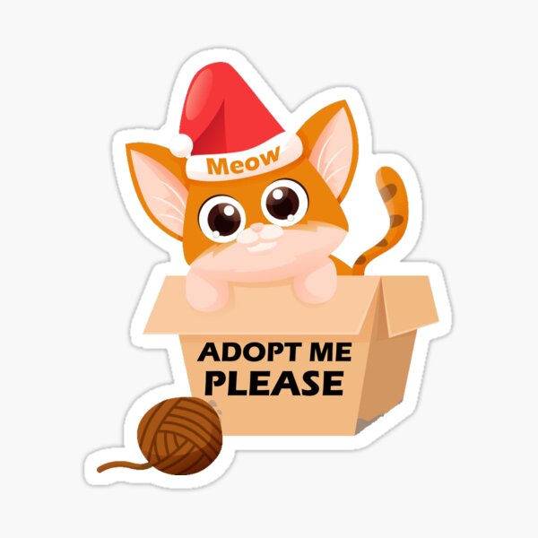 "Adopt me please, Adopt All the Cats" Sticker for Sale by yssnyd ...