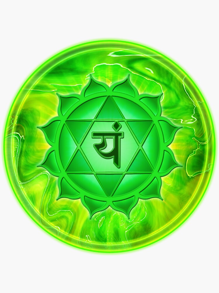 "Heart Chakra " Sticker for Sale by LucidFlow | Redbubble