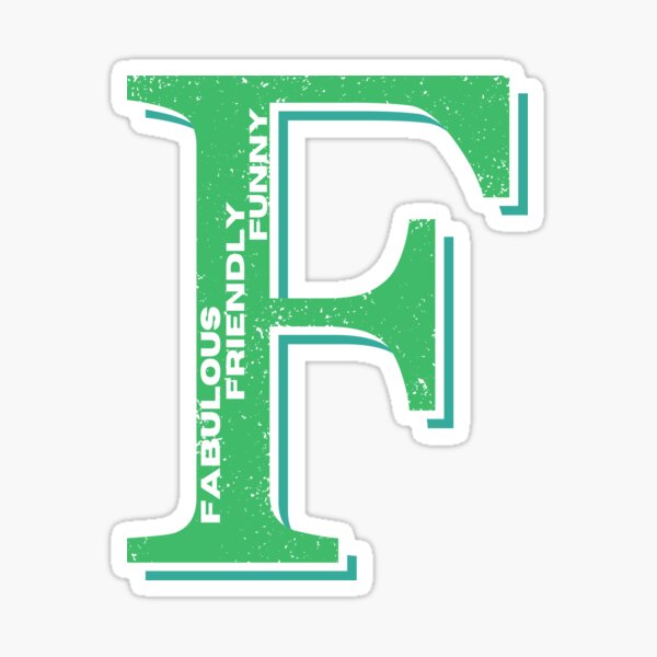 "Letter F" Sticker for Sale by The-Red-Gem | Redbubble