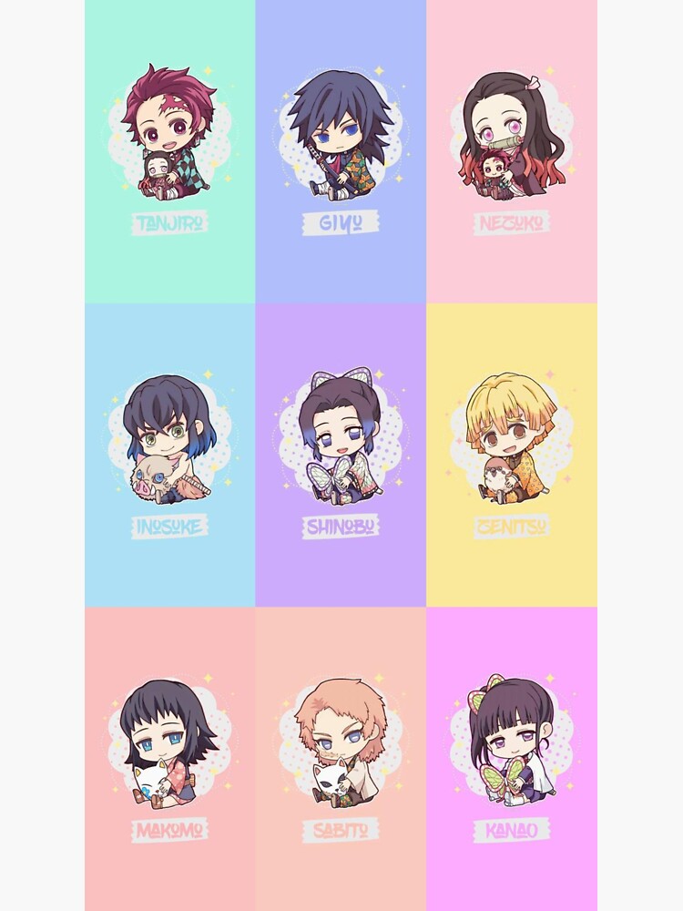 "Demon slayer chibi" Sticker for Sale by JACK034 | Redbubble