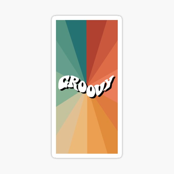 "Groovy 70’s Aesthetic" Sticker for Sale by TryForCreative | Redbubble