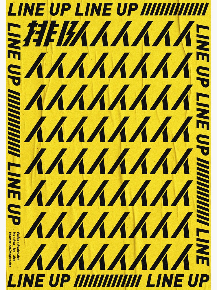 "Line up" Sticker for Sale by Mar-Max | Redbubble