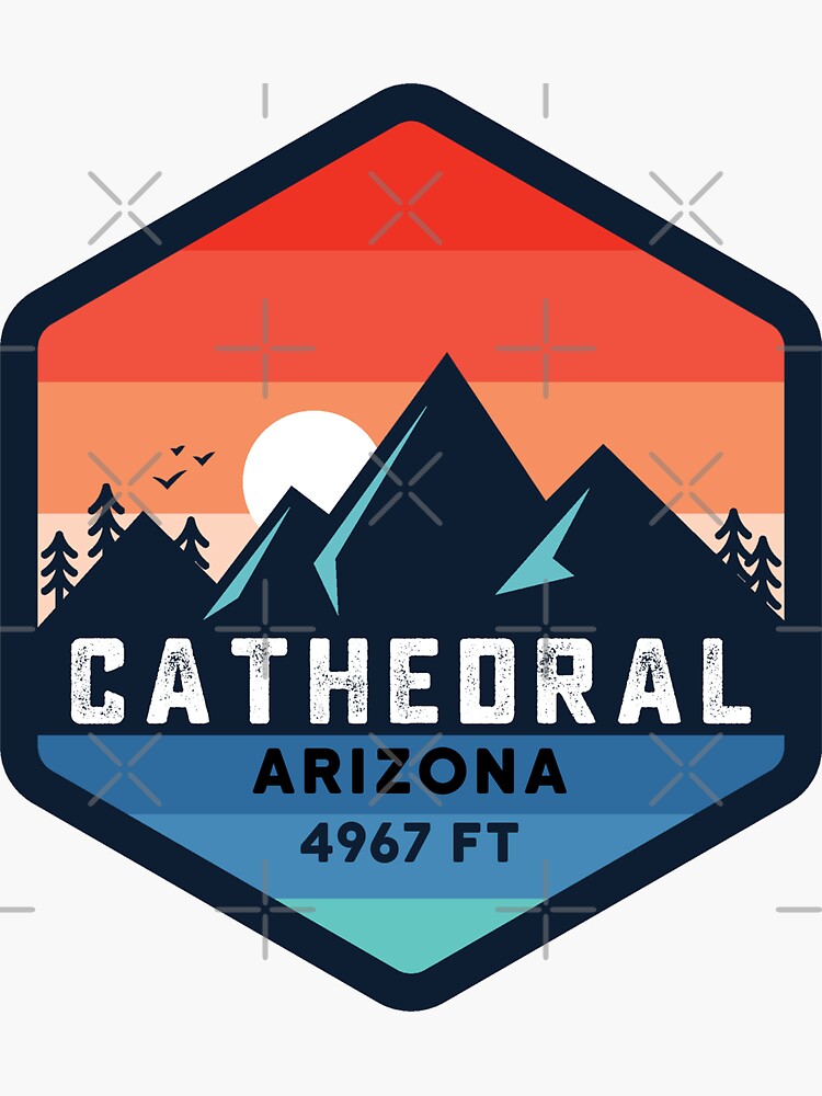 "Cathedral rock arizona hiking trail mountain " Sticker for Sale by ...