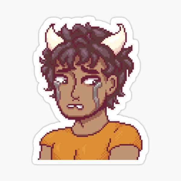 "xander cry (sticker)" Sticker for Sale by Robobarbie | Redbubble