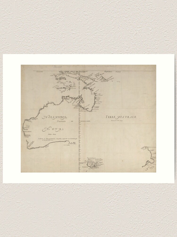 "Hollandia Nova detecta 1644 (Historical Australia map)" Art Print for ...