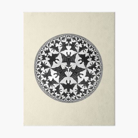 "M.C. Escher - Circle limit IV Heaven and Hell" Art Board Print for ...