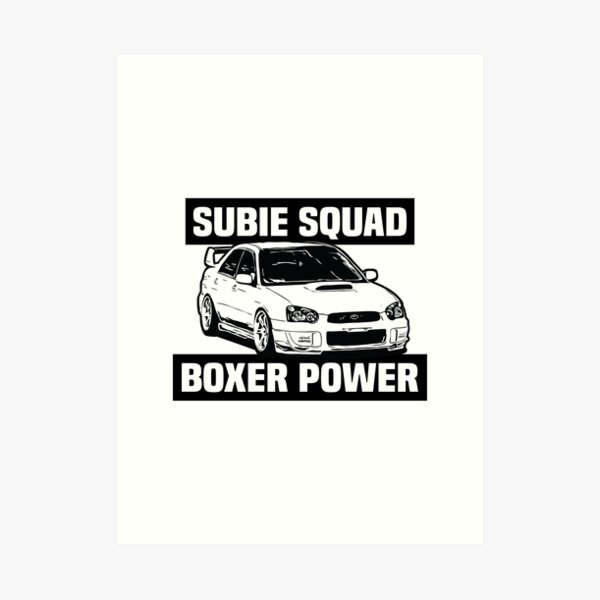 "Subie Squad Boxer Engine Blobeye JDM Sports Car" Art Print for Sale by ...