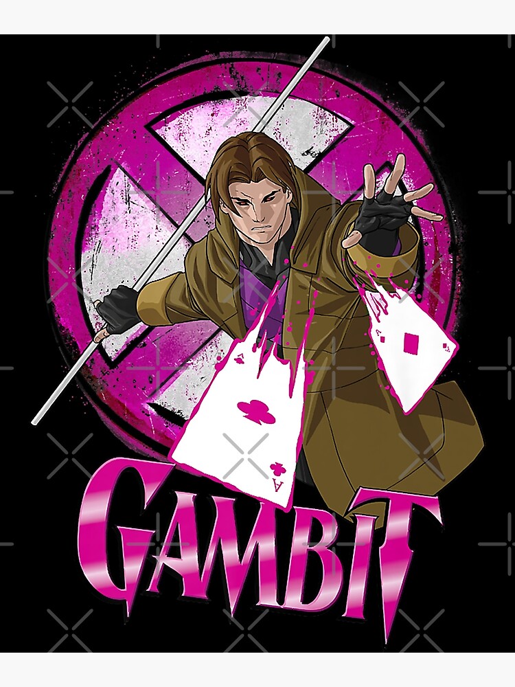 X Gamb X Logo Distressed Portrait Premium Matte Vertical Poster