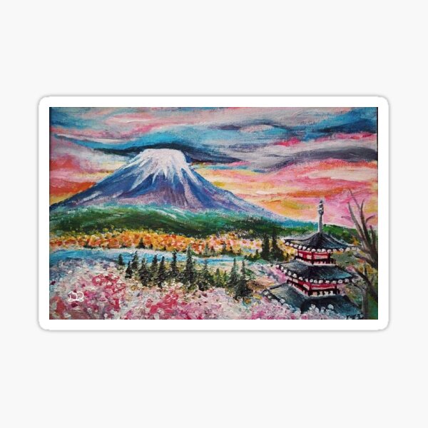 "Mt Fuji" Sticker for Sale by Lucidesigns | Redbubble