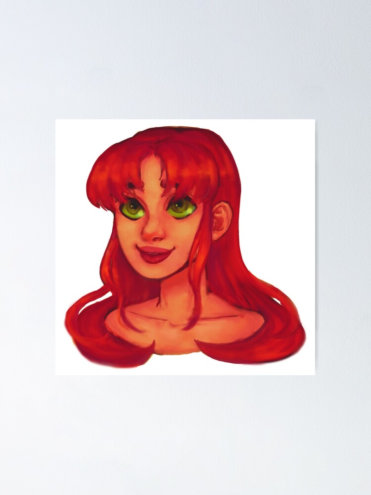 "teen titans starfire portrait" Poster for Sale by queenlypirate ...