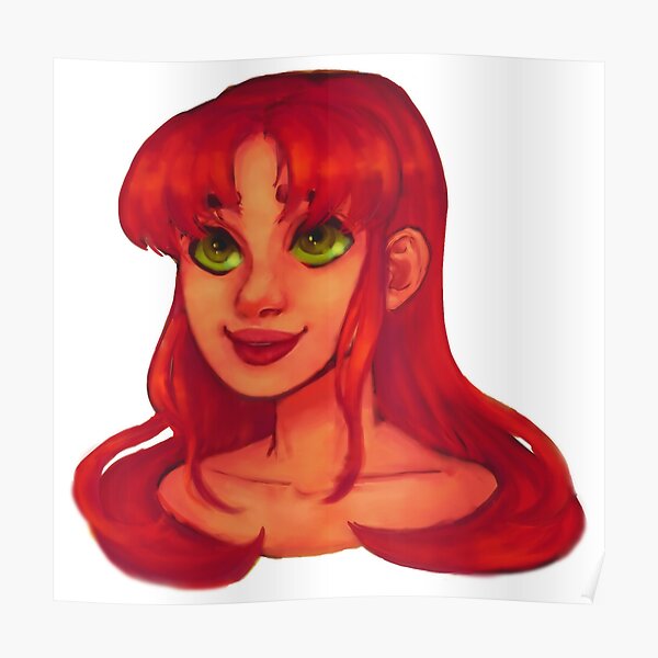"teen titans starfire portrait" Poster for Sale by queenlypirate ...