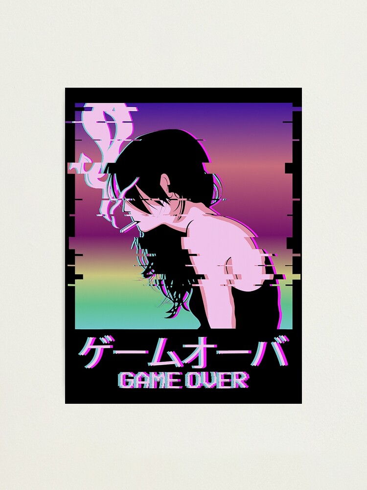 Japanese Vaporwave Sad Anime Girl Game Over Indie Aesthetic