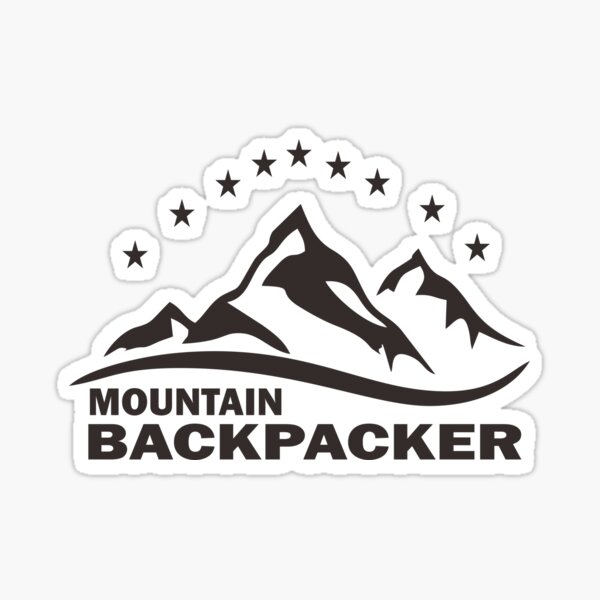 "MOUNTAIN BACKPACKER" Sticker for Sale by MbahBento | Redbubble