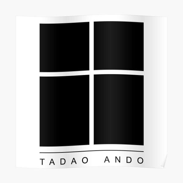 "Tadao Ando Logo" Poster by StrangeReflect | Redbubble
