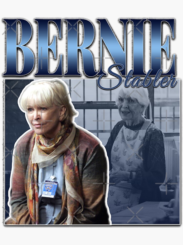 "Men Women Bernie Stabler 90s Inspired Vintage Homage " Sticker for ...