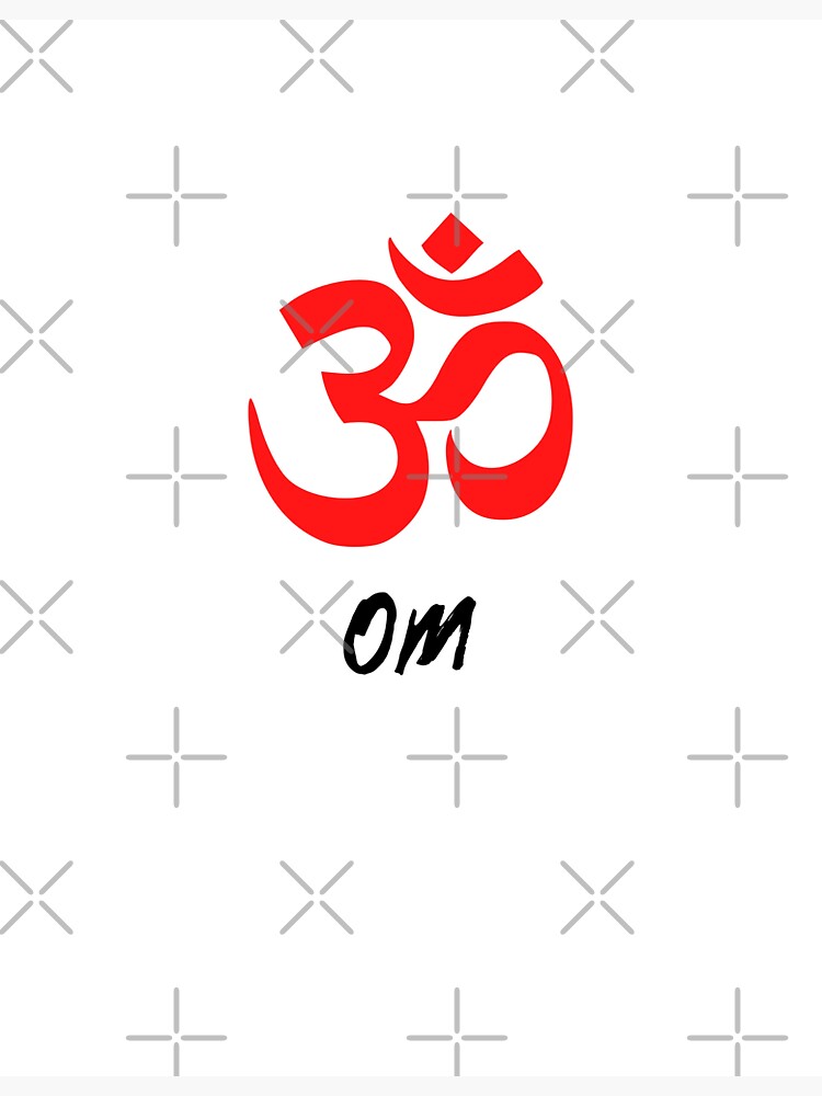 "OM - OM Symbol With OM (Red/Black)" Sticker for Sale by SlCAesthetics ...