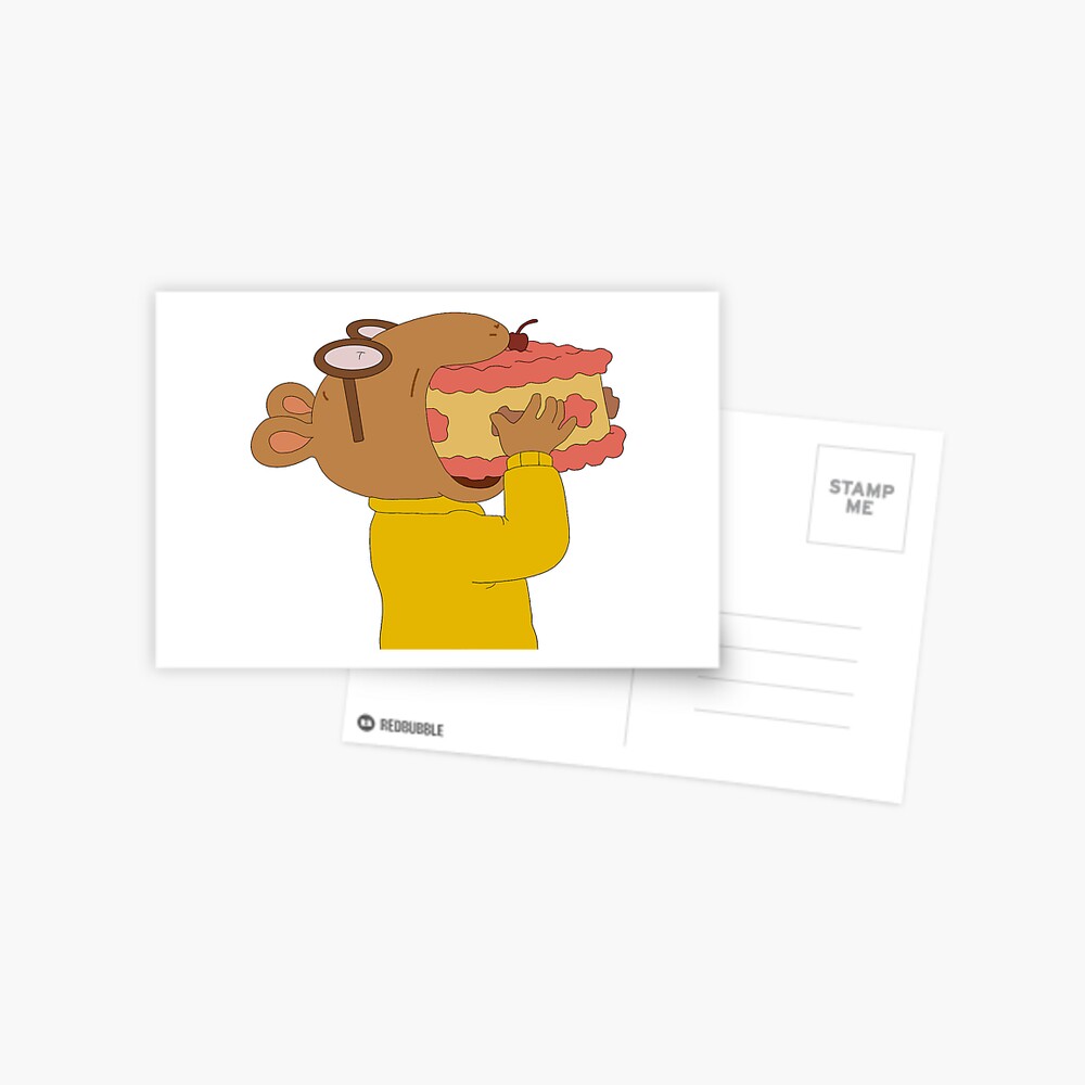 "Arthur Eating Cake" Sticker for Sale by cml-stickers | Redbubble