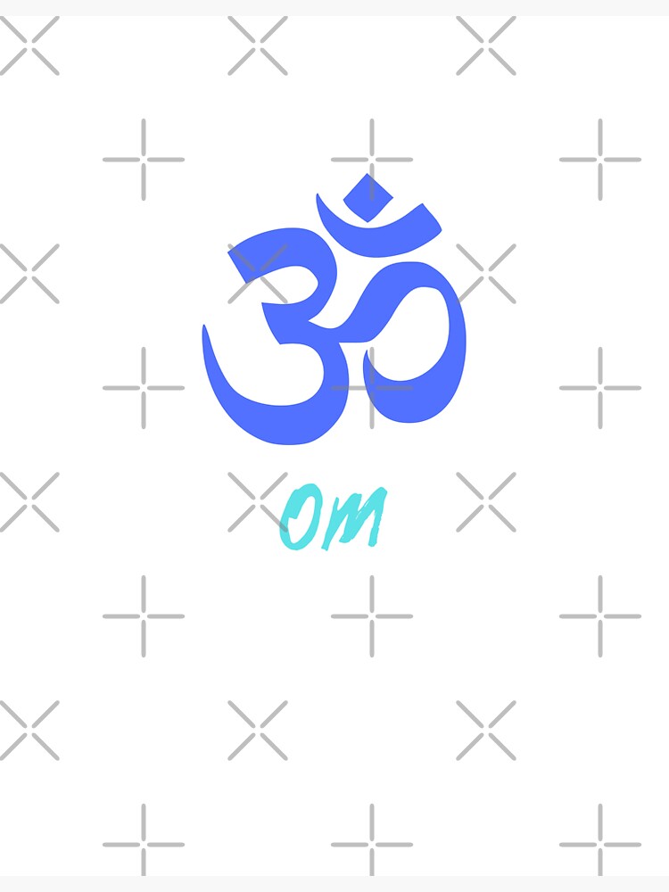 "OM - OM Symbol With OM (Blue/Aqua)" Sticker for Sale by SlCAesthetics ...