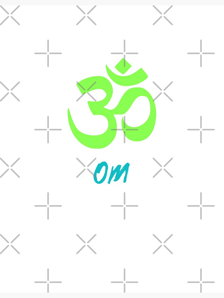 "OM - OM Symbol With OM (Green/Turquoise)" Sticker for Sale by ...