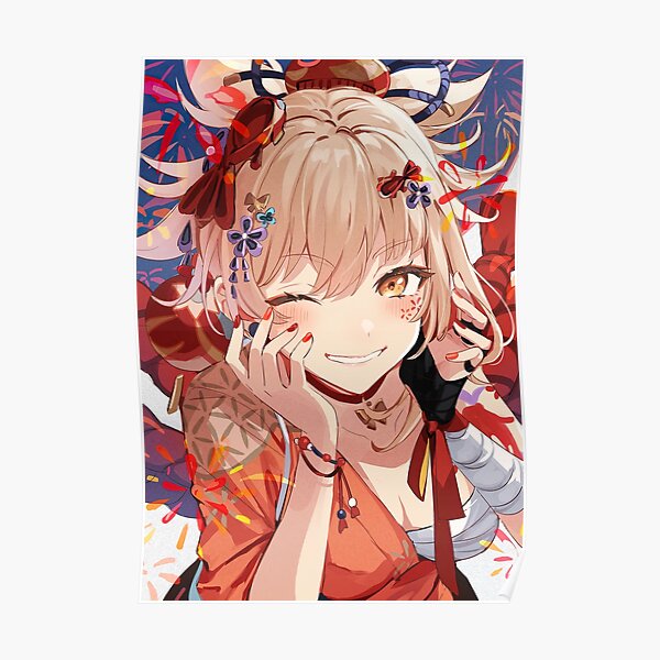 "Cute Yoimiya Genshin Impact" Poster for Sale by olivialewis23 | Redbubble