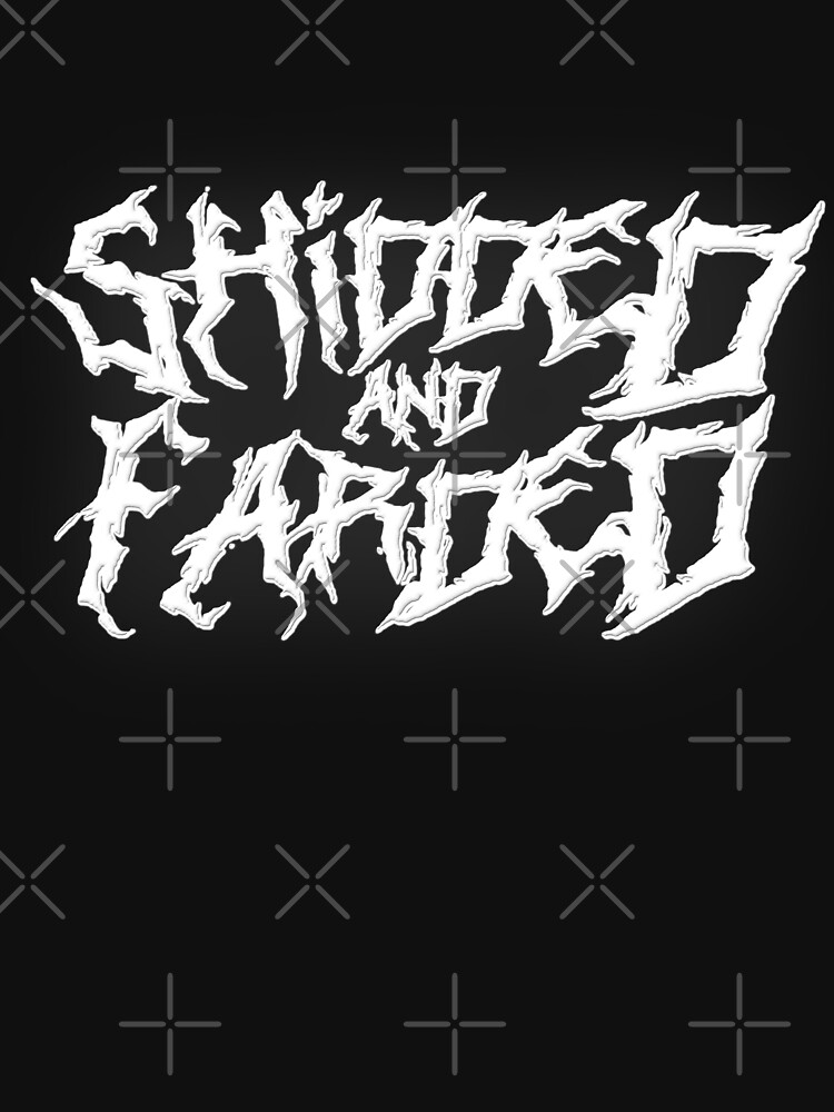 "Shidded and Farded Metal Band (White)" T-shirt for Sale by ...