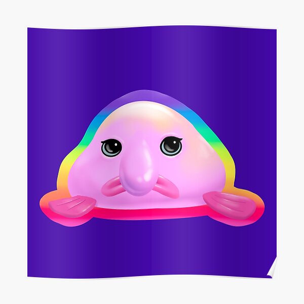 "Rainbow blobfish" Poster for Sale by BeetleyBee | Redbubble