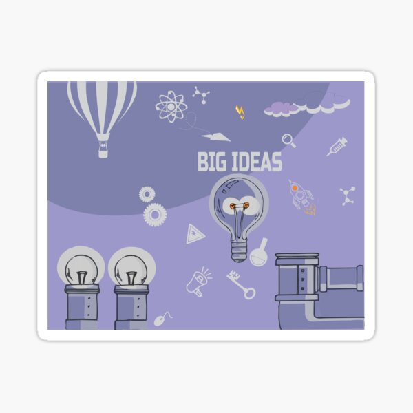 "Big ideas" Sticker for Sale by starkes | Redbubble