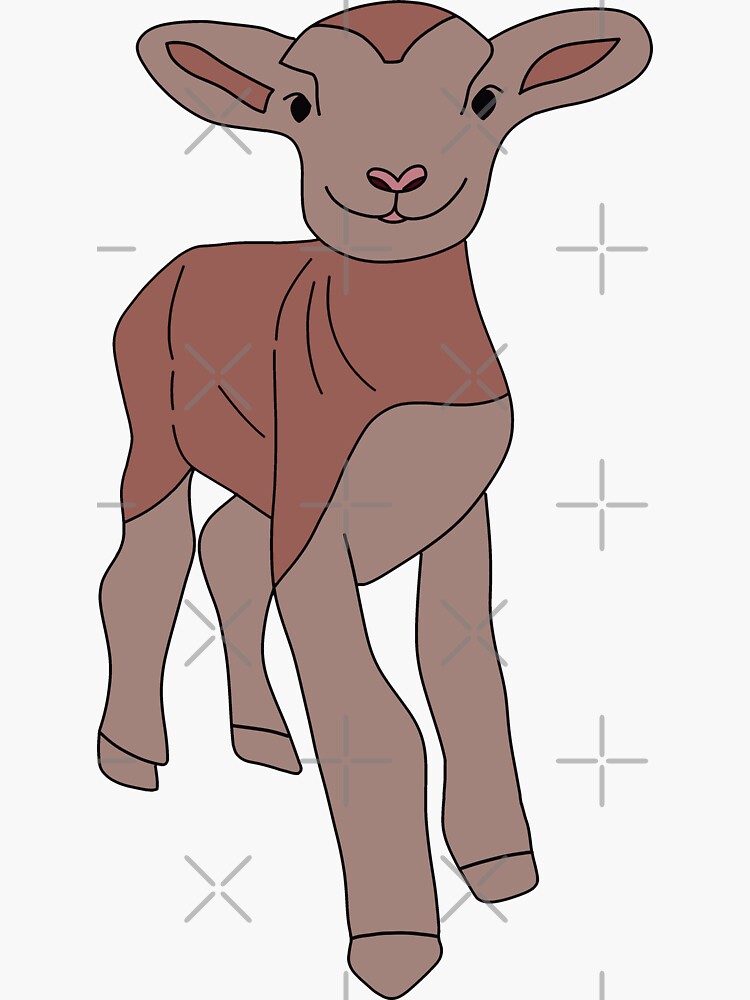 "Cute Baby Goat" Sticker for Sale by FreshWrinkle | Redbubble