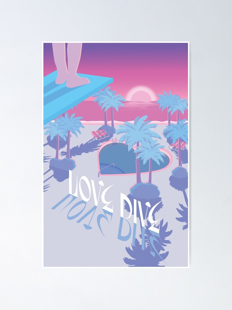 " IVE "LOVE DIVE" Inspired Design (Dusk Version)" Poster for Sale by ...