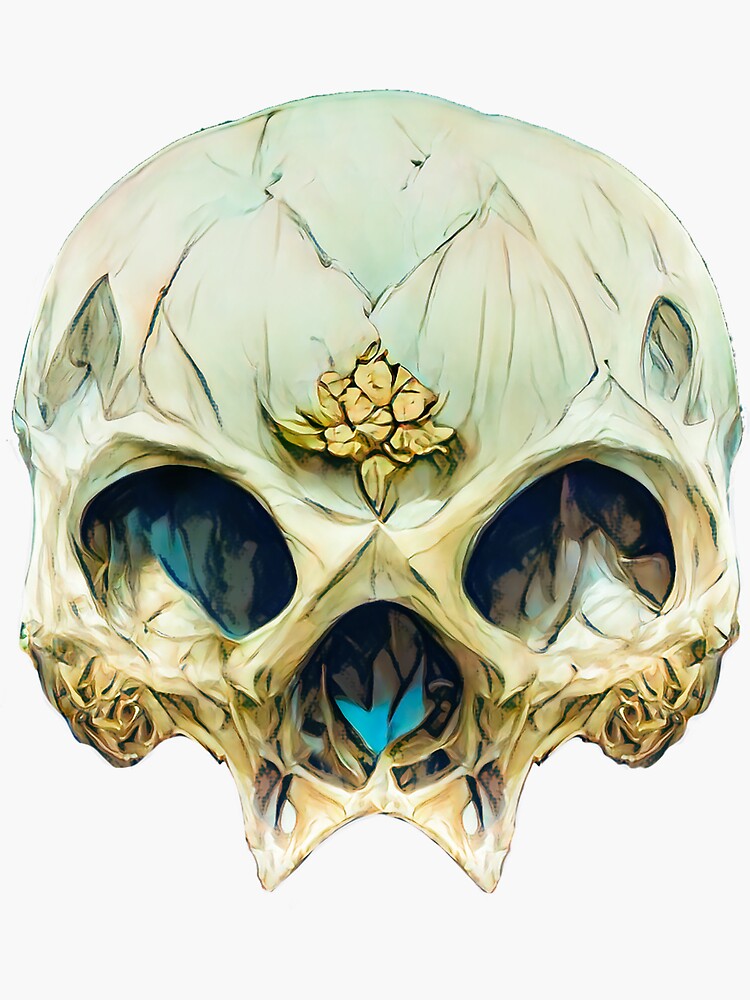 "Ritual Skull" Sticker for Sale by Deep-Fried-Ai | Redbubble